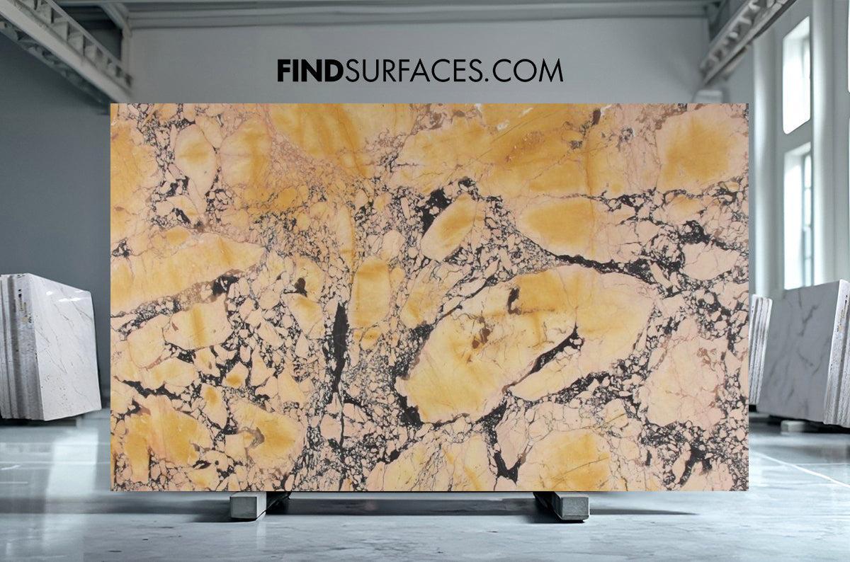Arabescato Viola Gold Marble Slabs - FS66551169 - 3170 x 1950 x 20 mm ...