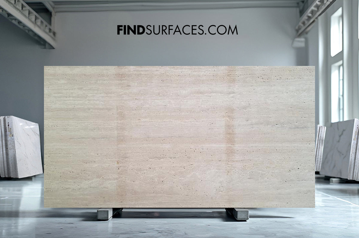 Beige Travertine - Slabs, Tiles, Worktops, Cut to Size – Find Surfaces Ltd