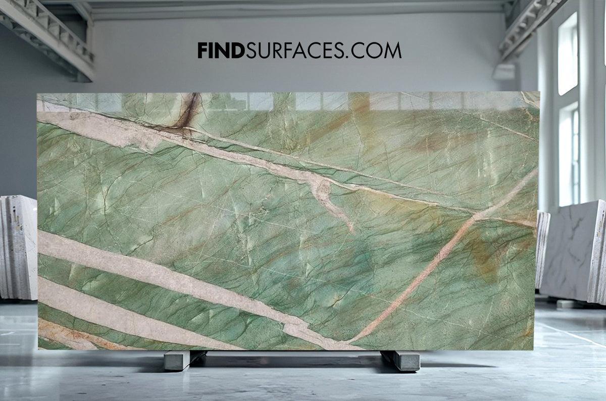 Emerald Quartzite - Slabs, Tiles, Worktops, Cut to Size – Find Surfaces Ltd