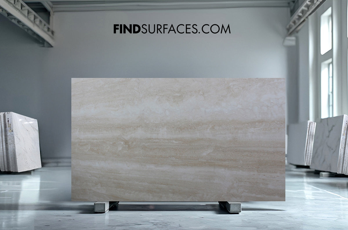 Navona Travertine - Slabs, Tiles, Worktops, Cut to Size – Find Surfaces Ltd