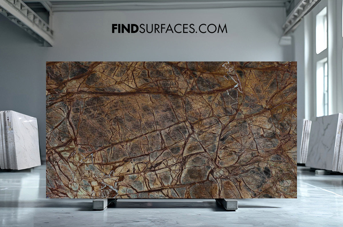 Rain Forest Brown Marble Slabs - FS25644539-1 - 2870 x 1820 x 20 mm ...