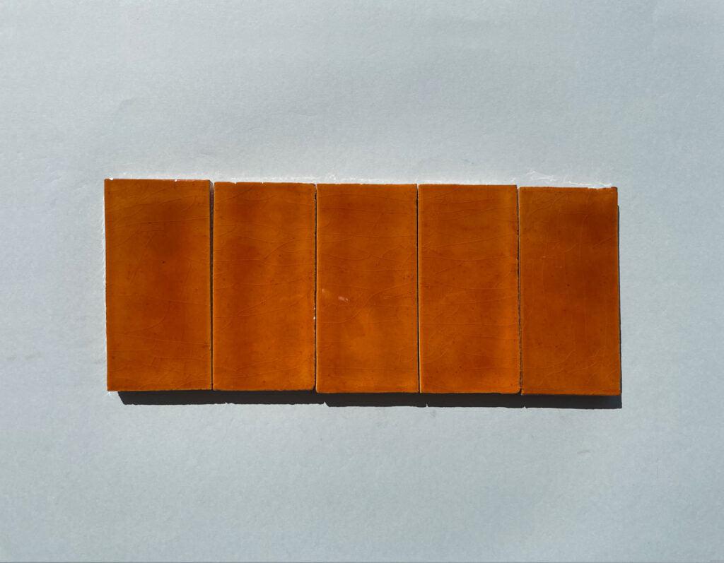 Watercolours Terracotta Rectangle Tiles - 024 - Glossy Translucent ...