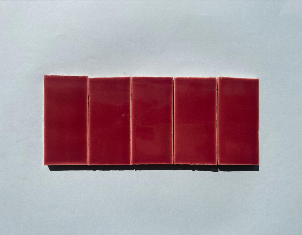 Watercolours Terracotta Rectangle Tiles - 044 - Glossy Translucent ...